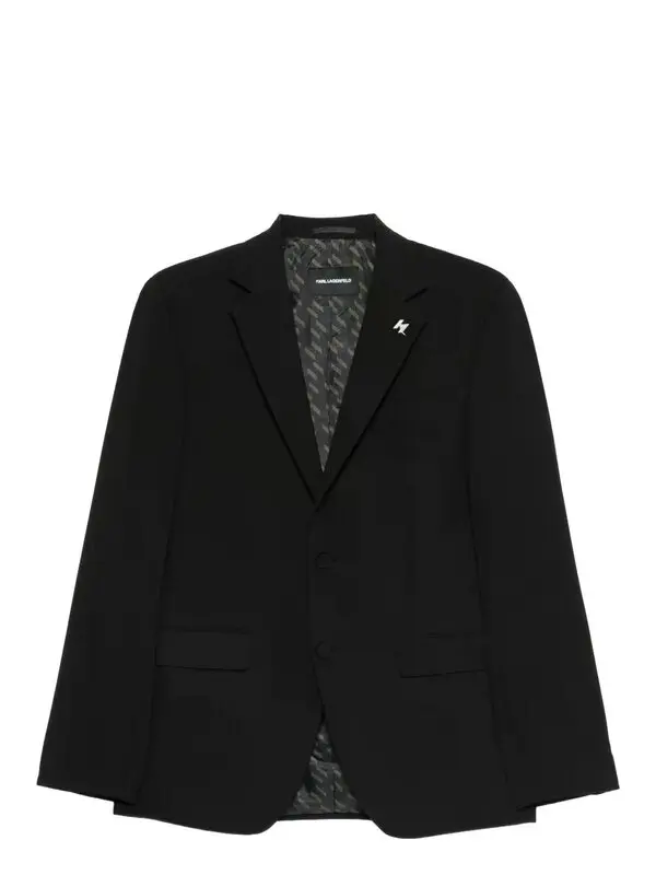 Karl Lagerfeld Logo-plaque Blazer - Black