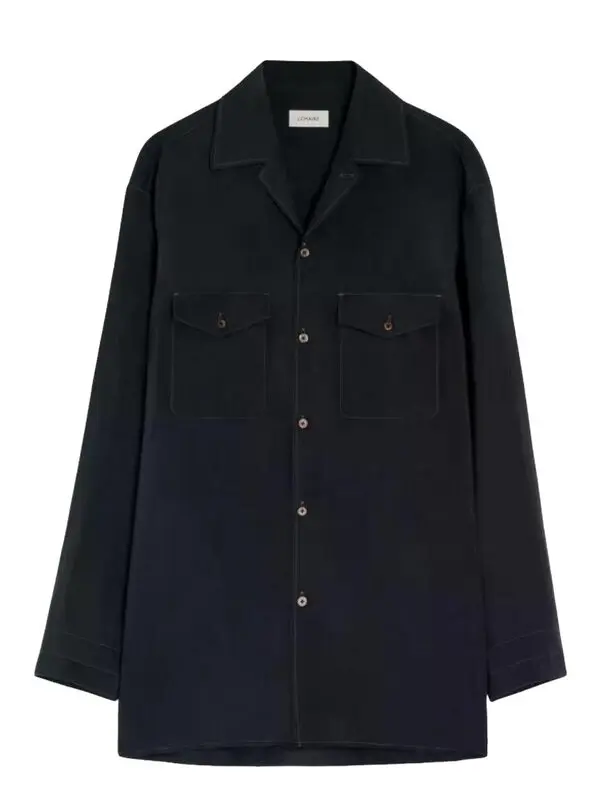 LEMAIRE Notched-collar Shirt - Black