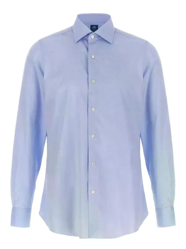 FINAMORE 1925 Napoli Button-cuffed Cotton Shirt - Blue
