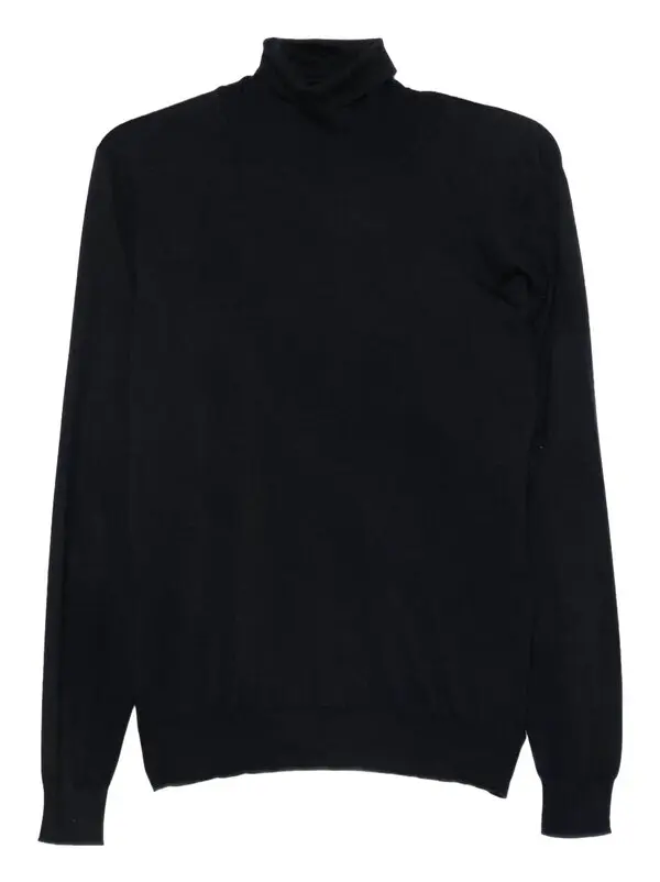 Fedeli Long-sleeve Turtleneck Sweater - Blue