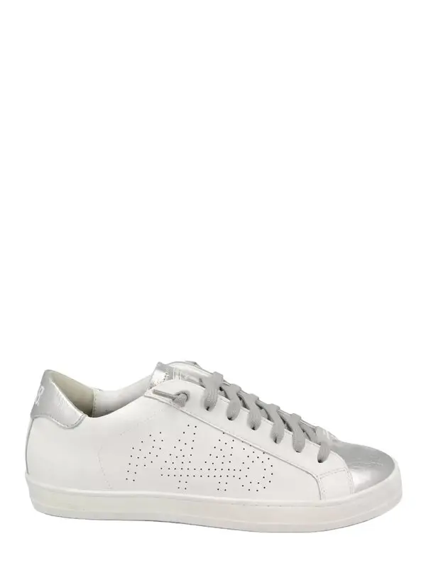 P448 John Perforated Leather Sneakers - White