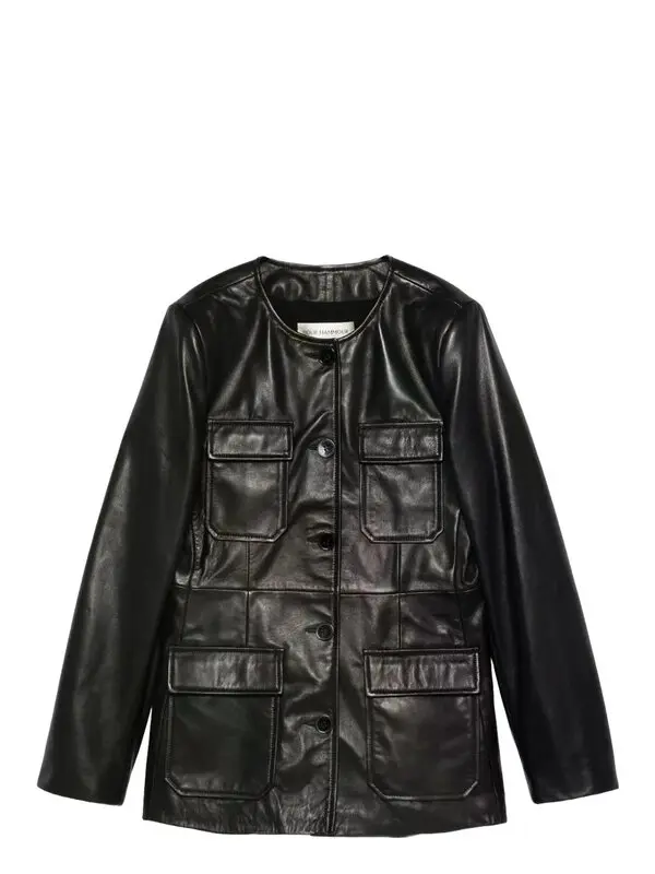 Nour Hammour Leather Jacket - Black