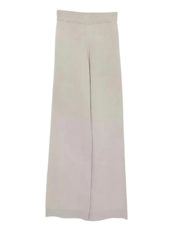 ALLUDE Elasticated Wool-blend Trousers - Neutrals