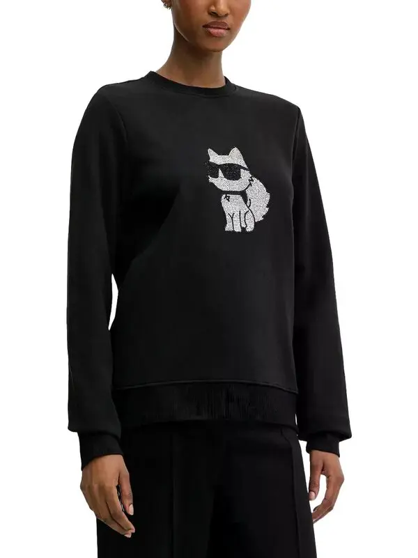 Karl Lagerfeld Ikon Choupette Sweatshirt - Black