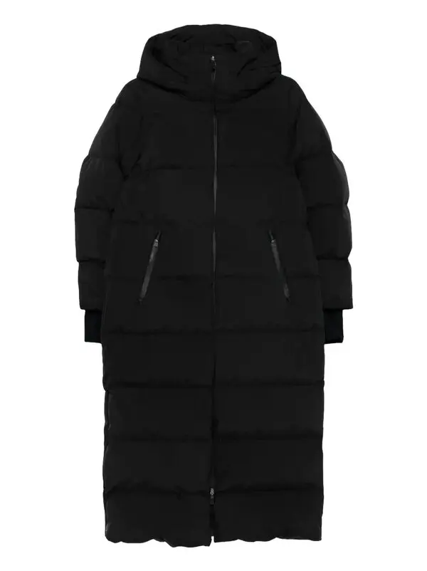 Herno Hooded Long Sleeve Padded Coat - Black