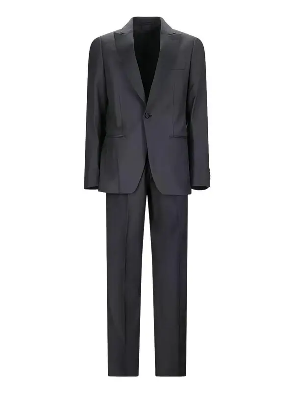 LARDINI Shawl-lapel Single-breasted Suit - Grey