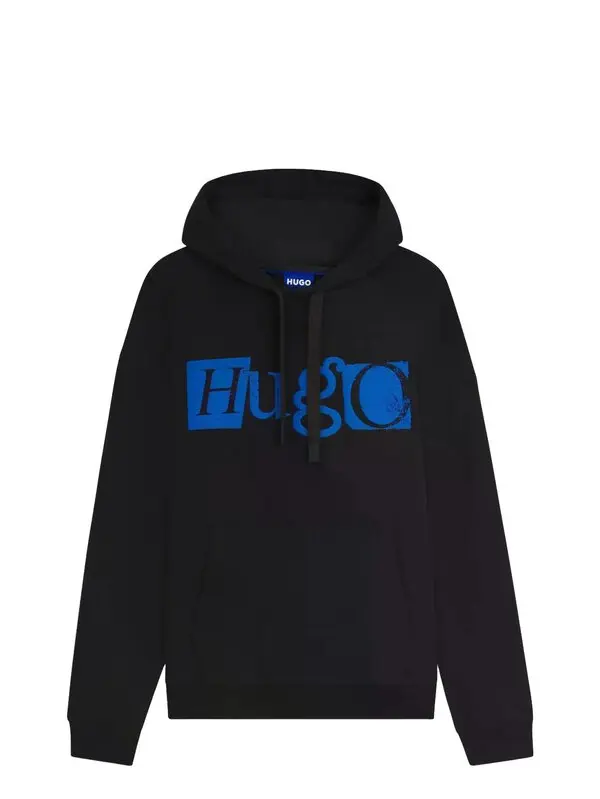 Hugo Graphic-print Hoodie - Black