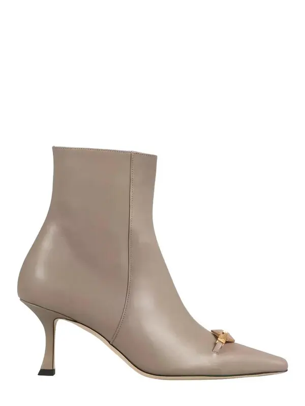 JIMMY CHOO 70mm Pointed-toe Leather Boots - Neutrals