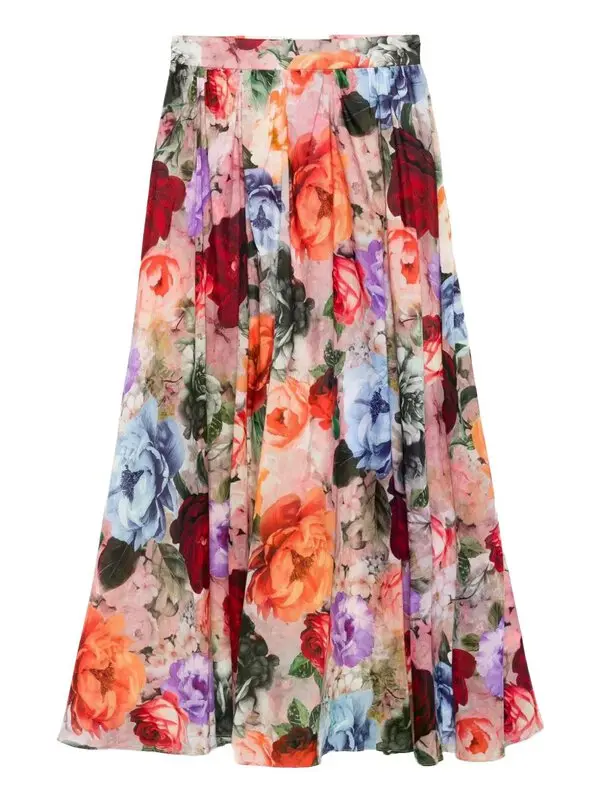 Alice + Olivia Nilda Floral Maxi Skirt - Pink