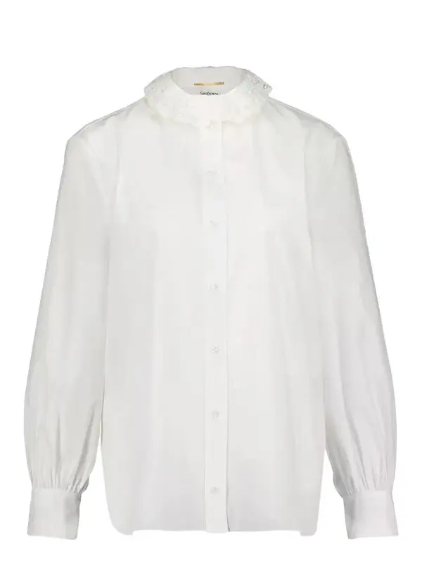 Saint Laurent Lace-collar Shirt - White
