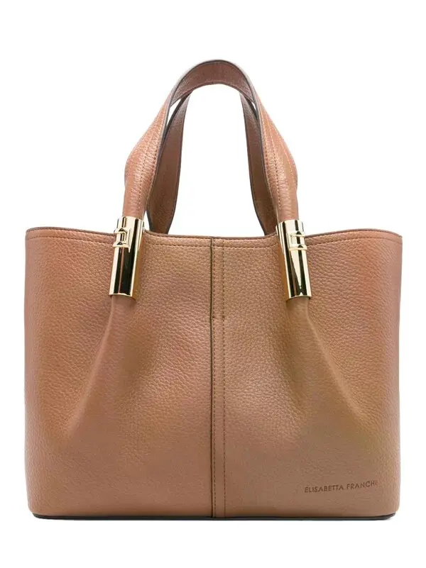 Elisabetta Franchi Leather Tote Bag - Brown