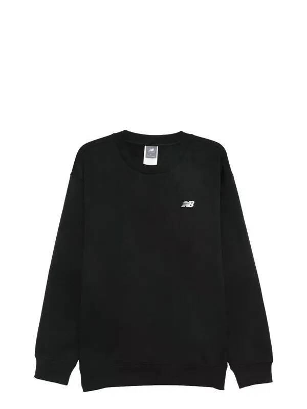 NEW BALANCE Crew-neck Sweatshirt With Embroidered Logo - Black