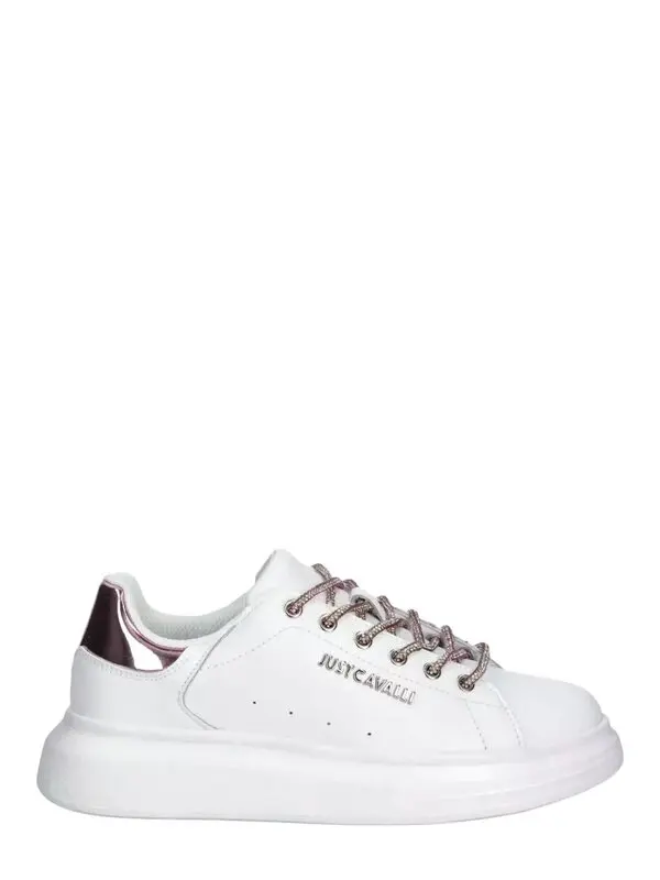 Just Cavalli Rhinestone-embellished Sneakers - White