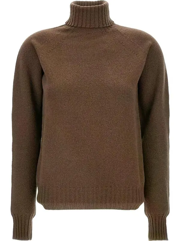 DRUMOHR Wool Turtleneck Sweater - Brown