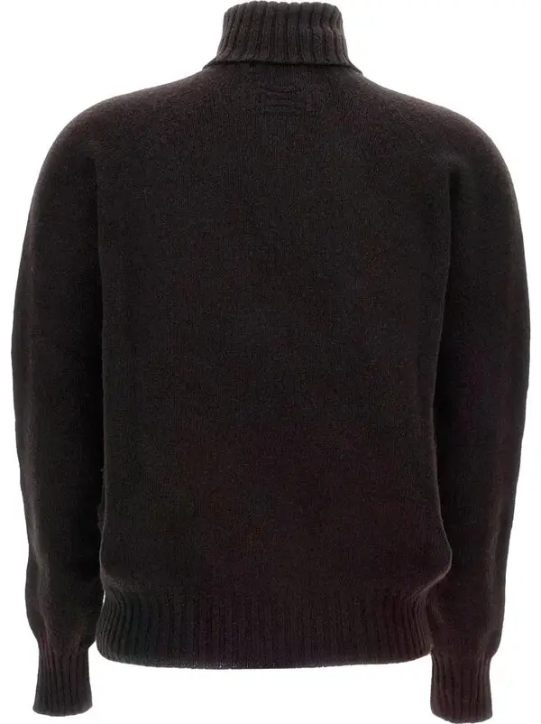 DRUMOHR Turtleneck Wool Sweater - Brown