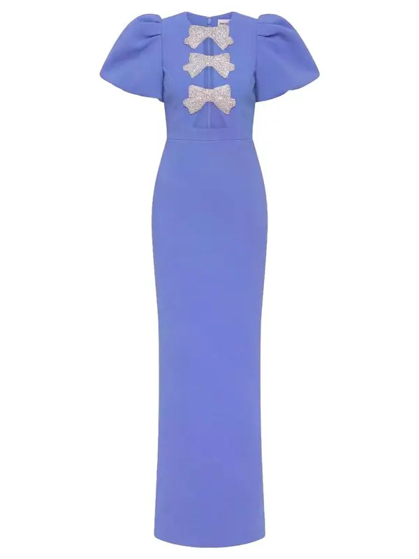 Rebecca Vallance Embellished Maxi Evening Dress - Blue