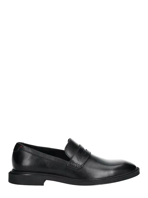 Hugo Penny Leather Loafers - Black