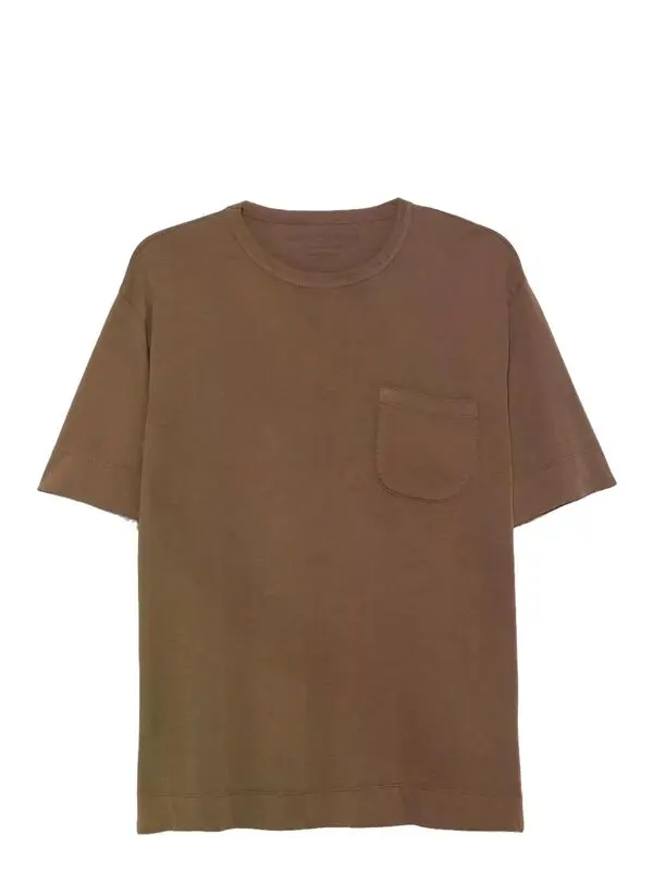 ORIGINAL VINTAGE Pocket Cotton T-shirt - Brown