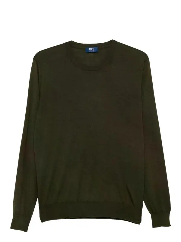 Fedeli Round-neck Cashmere Sweater - Green