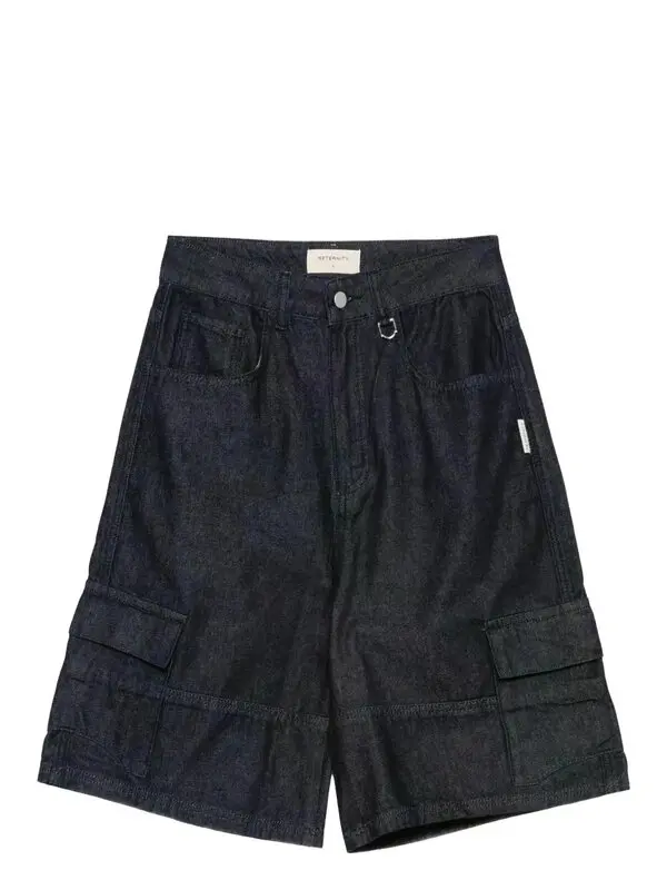 RETERNITY Cargo-pocket Denim Shorts - Blue