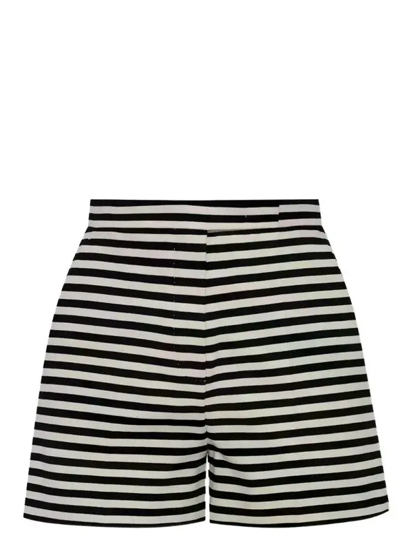 Max Mara Striped High-waisted Shorts - Black