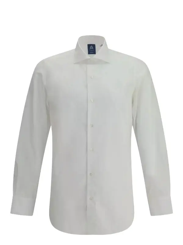 FINAMORE 1925 Long-sleeve Button-fastening Shirt - White