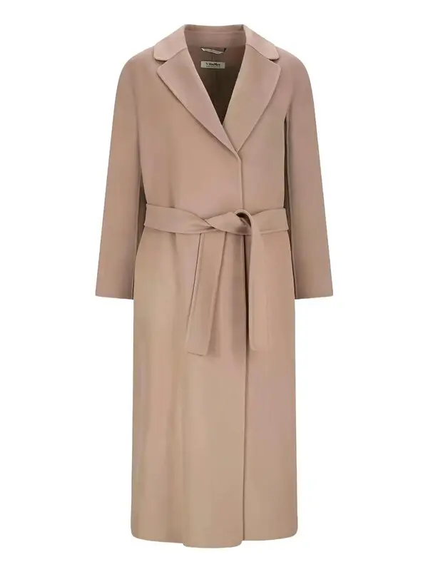Max Mara Belted Lapels Coat - Neutrals