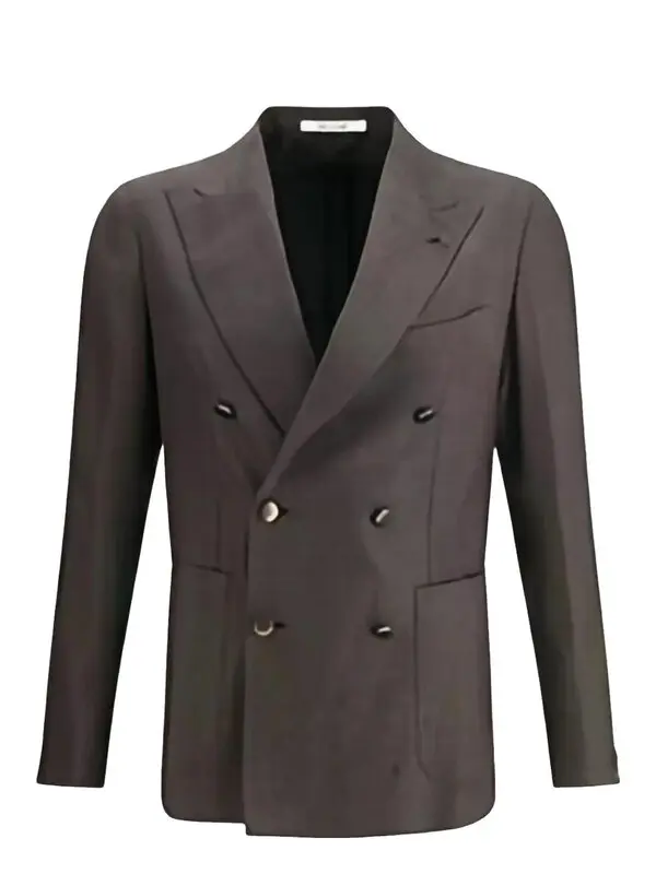 Tagliatore Double-breasted Patch-pocket Blazer - Grey