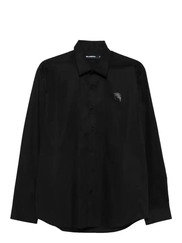 Karl Lagerfeld Logo-patch Shirt - Black