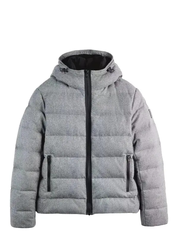 FAY Double-front Hooded Padded Jacket - Grey