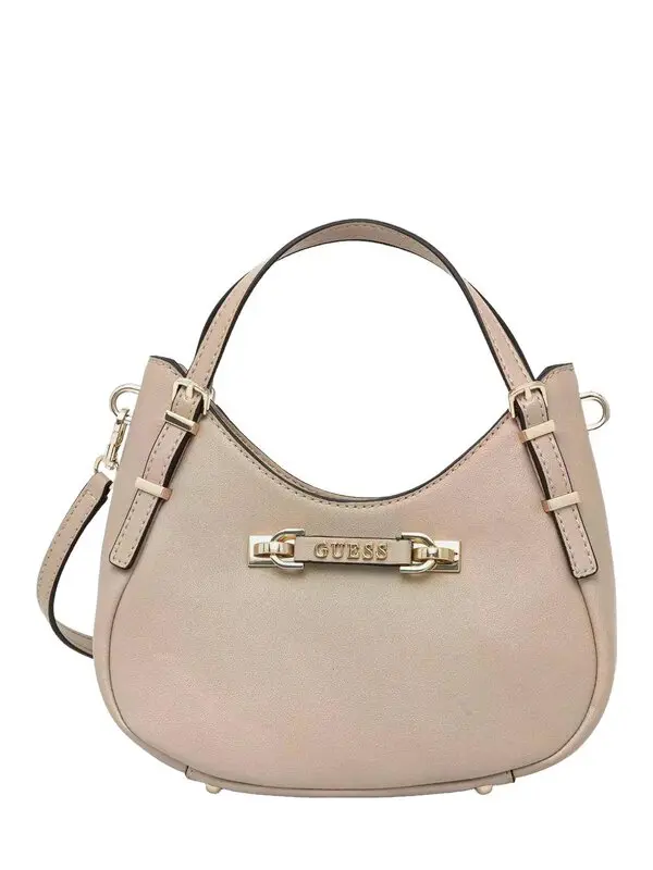 Guess Mini Lefia Curved-handle Satchel Bag - Neutrals