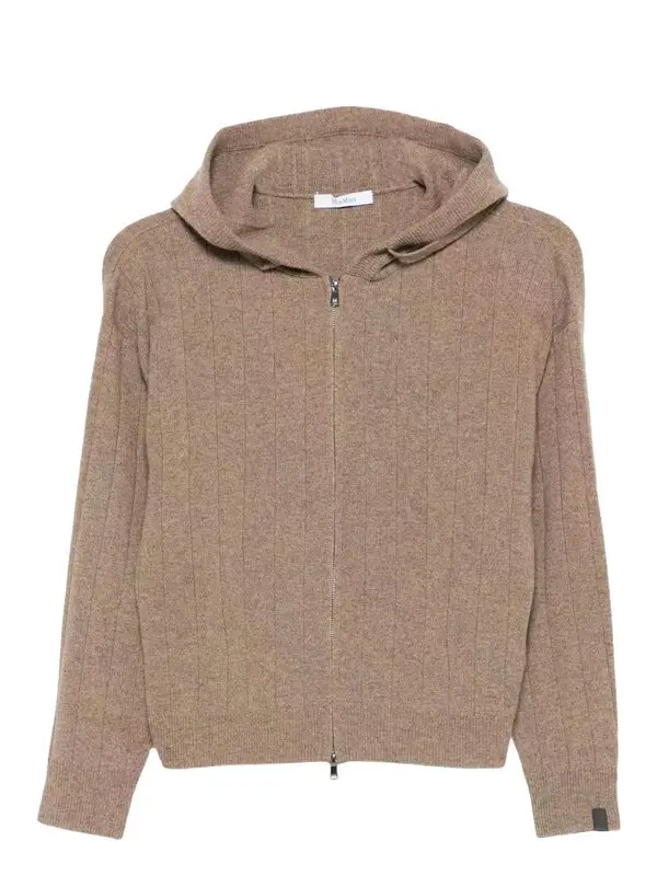 Max Mara Hooded Zip-up Cardigan - Brown
