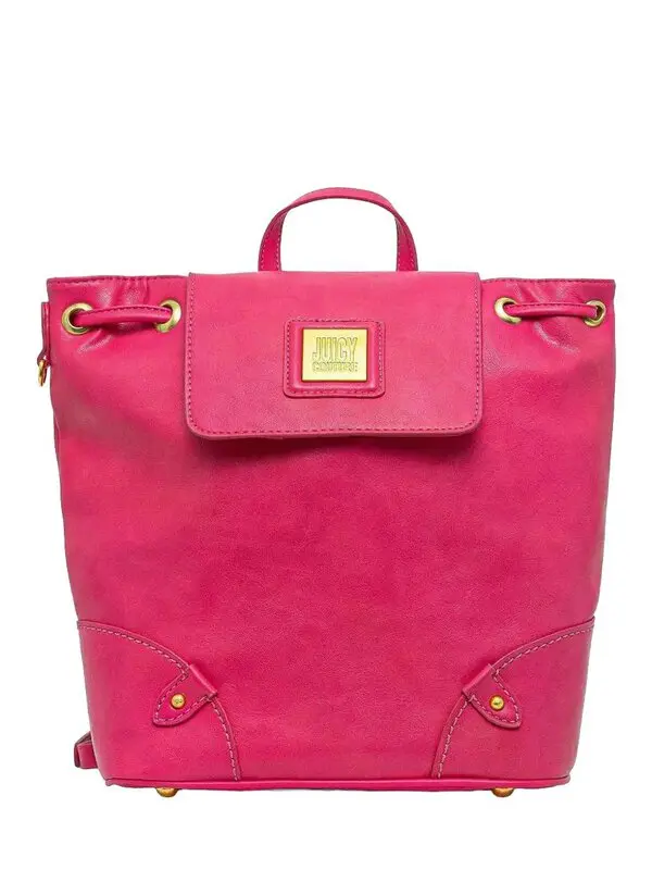 Juicy Couture Drawstring Flap Backpack - Pink