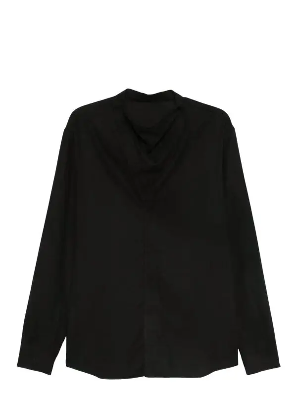 Rick Owens High-neck Long-sleeve Shirt - Black
