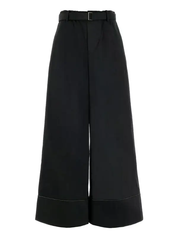 Sacai Welt-pockets Cuffed Trousers - Black
