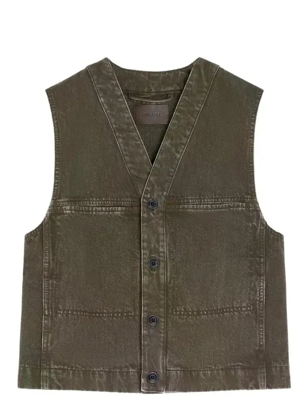 LEMAIRE Button-up Gilet - Green