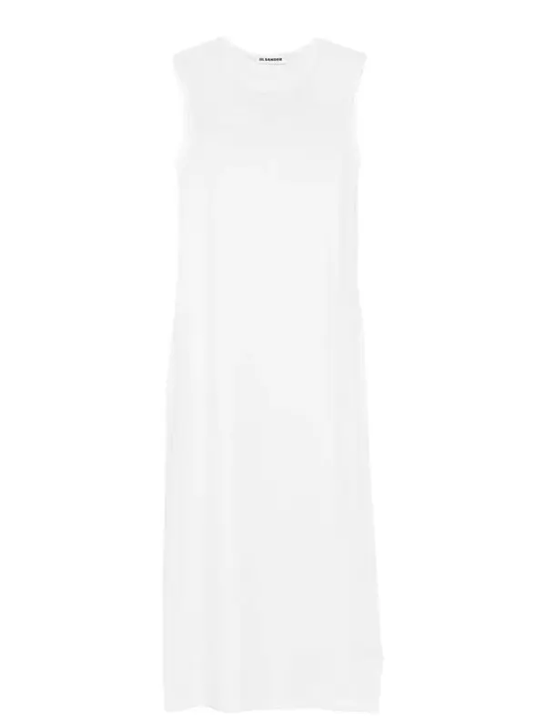 JIL SANDER Sleeveless Midi Dress - White