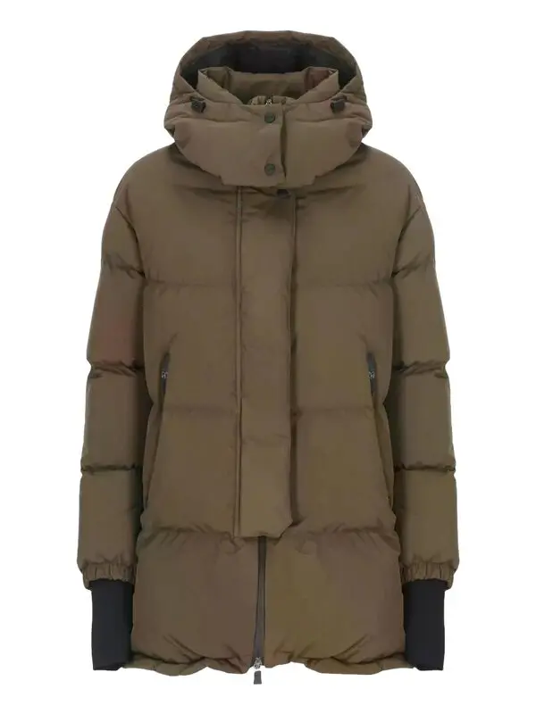 Herno Quilted Puffer Jacket With Hood - Brown