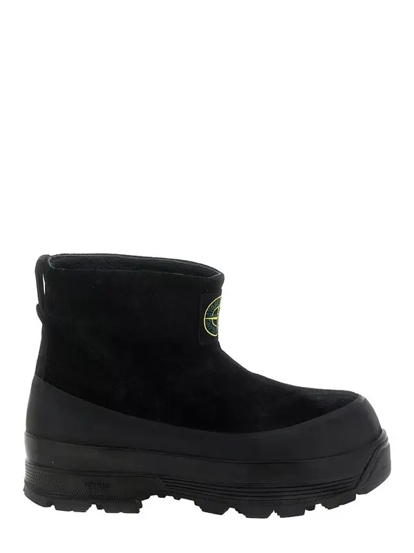 Stone Island Rubber-band Boots - Black