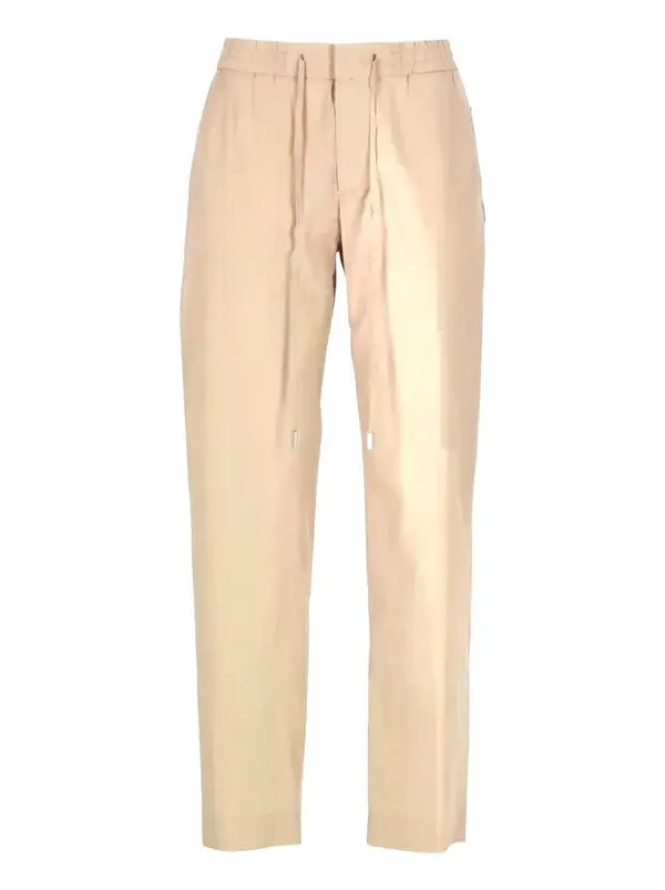 PT TORINO Drawstring Cotton Trousers - Neutrals