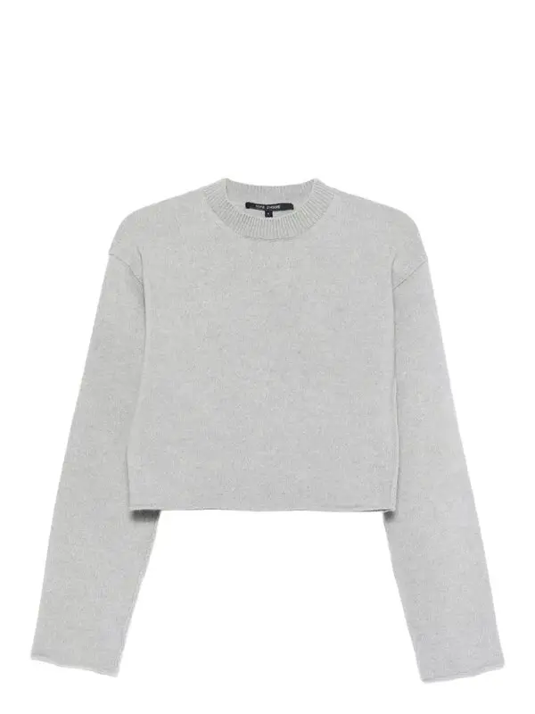 Sofie D'hoore Round-neck Cropped Sweater - Grey
