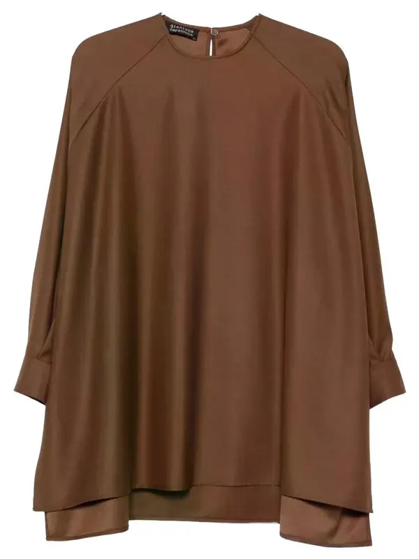 GIANLUCA CAPANNOLO Layered Mini Dress - Brown