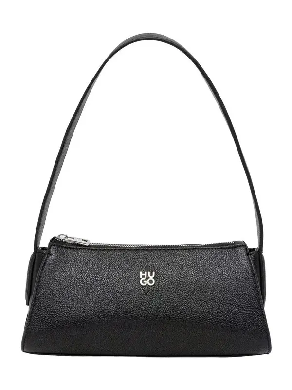 Hugo Zip-top Shoulder Bag - Black
