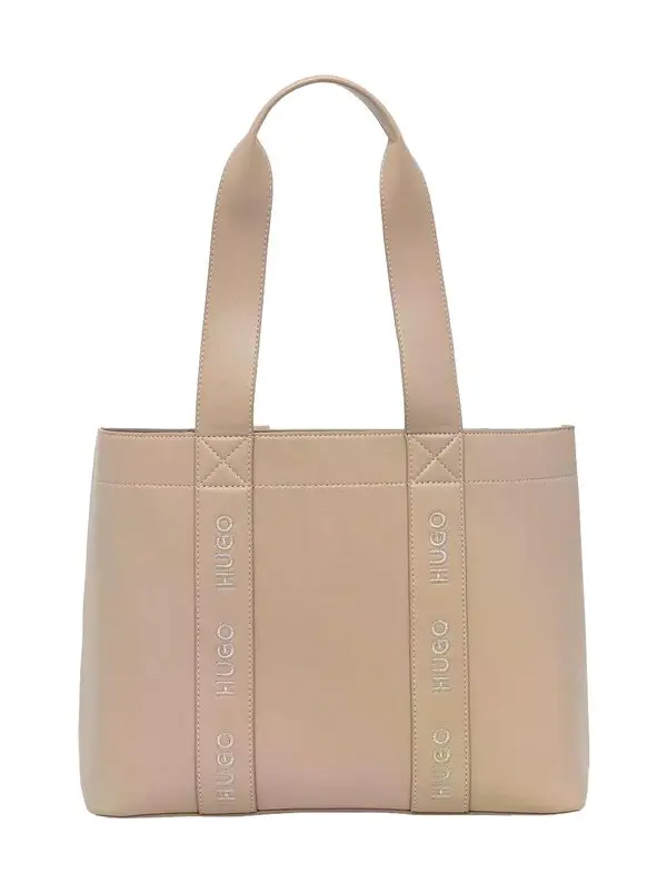 Hugo Logo-detail Tote Bag - Neutrals
