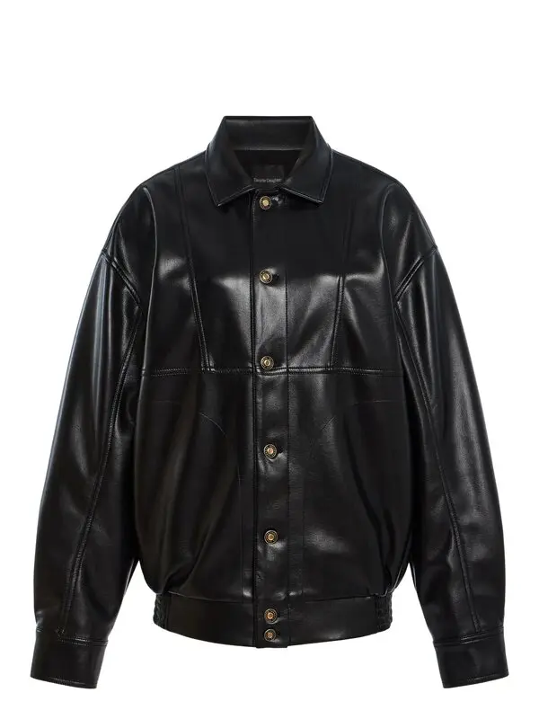 FAVORITE DAUGHTER Beacon Faux Leather Jacket - Black
