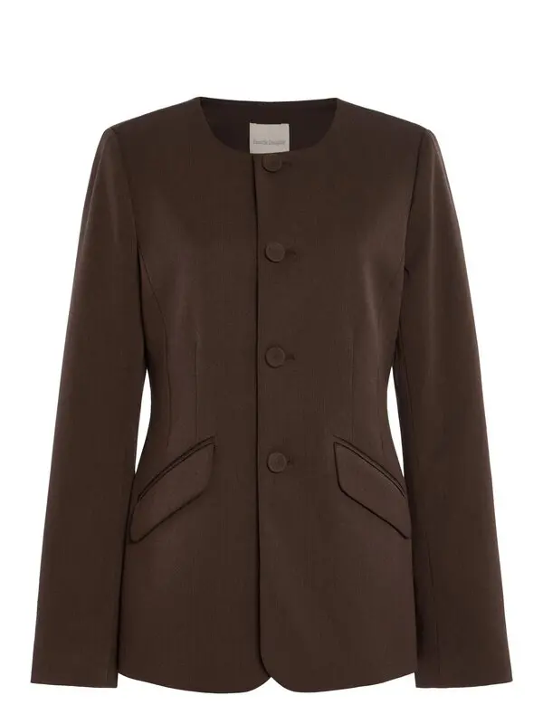 FAVORITE DAUGHTER Tailored Victoria Jacket - Brown