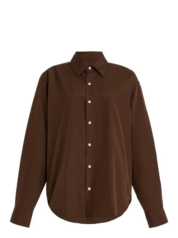 Comme Si La Classica Cotton-poplin Shirt - Brown