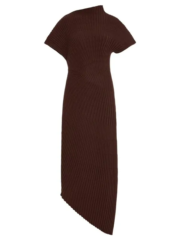 Cult Gaia Chrysta Knit Cotton Midi Dress - Brown