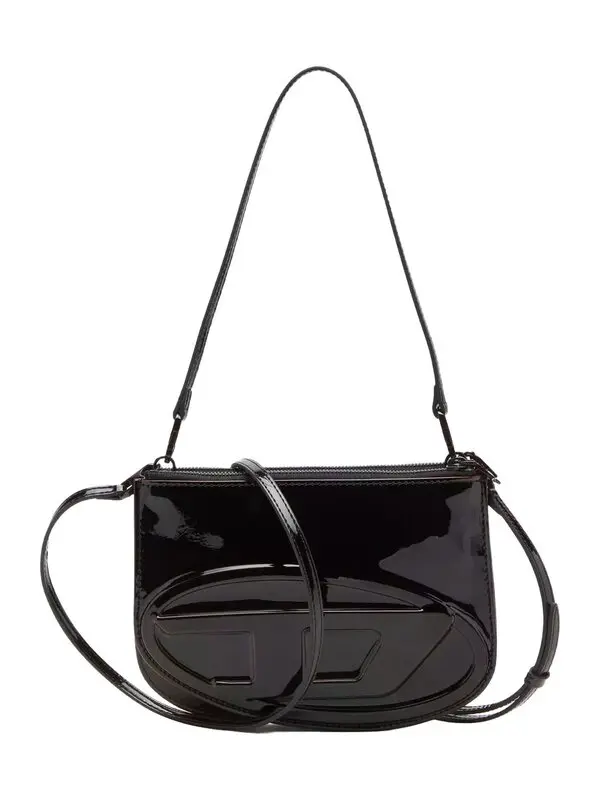 DIESEL 1dr Patent-leather Shoulder Bag - Black