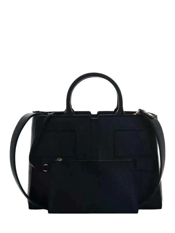 Elisabetta Franchi Panelled Leather Tote - Black